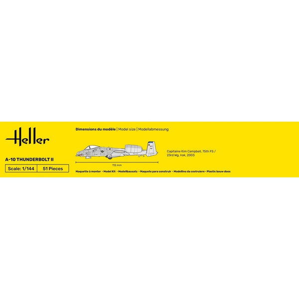 Heller HLL79912 1/144 A-10 Thunderbolt II – Metro Hobbies