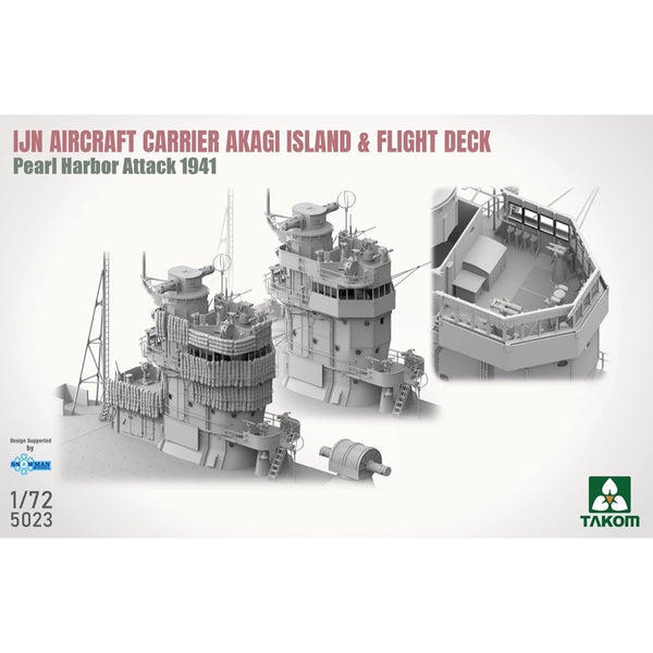 Takom 5023 1/72 IJN Aircraft Carrier Akagi Island and Flight Deck Pearl Harbour Attack 1941 ...
