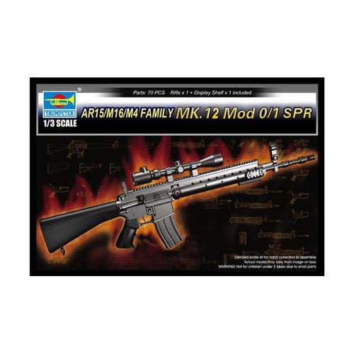 Trumpeter 01918 1/3 AR15/M16/M4 FAMILY-MK.12 Mod 0/1 SPR – Metro Hobbies