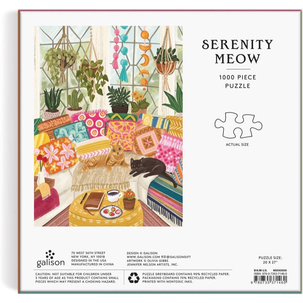 Galison Serenity Meow 1000pc Jigsaw Puzzle – Metro Hobbies