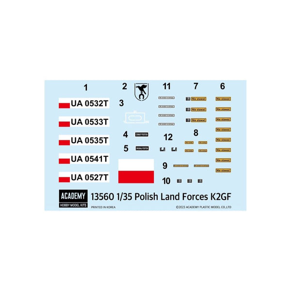 Academy 13560 1/35 Polish Land Forces K2GF – Metro Hobbies