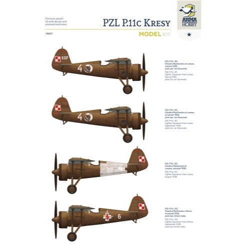 Arma Hobby 70017 1/72 PZL P.11c Kresy – Metro Hobbies