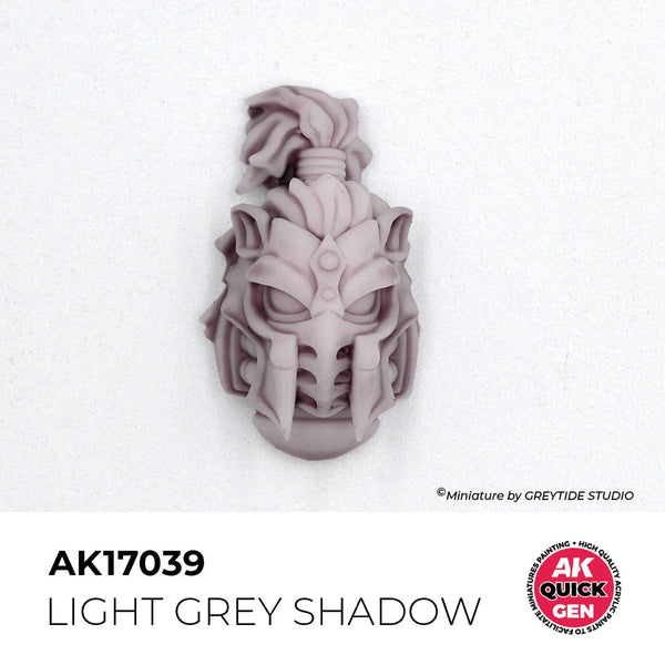 AK Interactive 17039 Quick Gen Light Grey Shadow 18ml Acrylic Paint ...