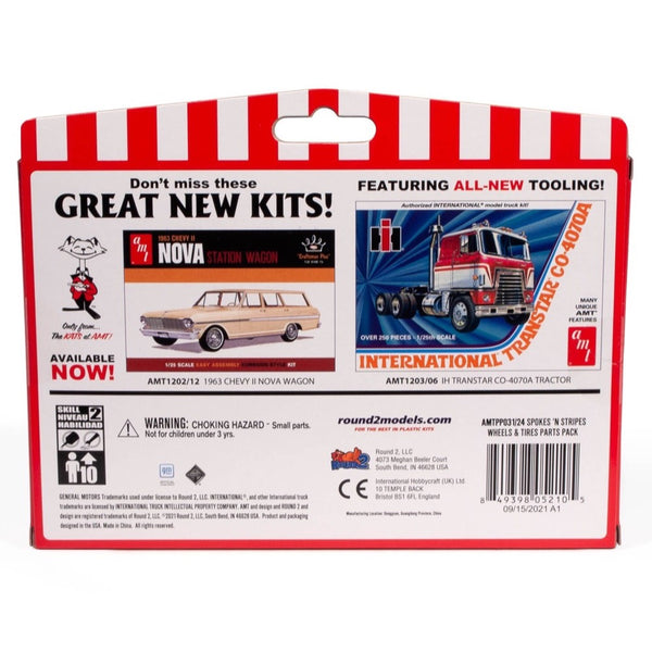 AMT PP031 1/25 Spokes & Stripes Wheel & Tire Pack – Metro Hobbies