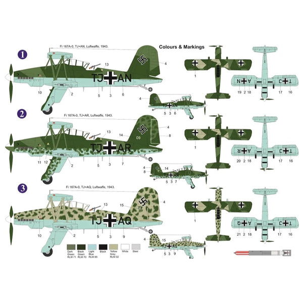 AZ Model 7847 1/72 Fieseler Fi 167 A-0 Luftwaffe – Metro Hobbies