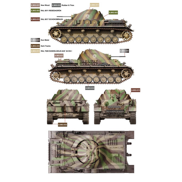 Border Model BT-039 1/35 Kugelblitz Flak Panzer IV MK103 Doppelflak ...