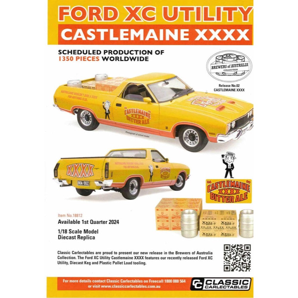 Classic Carlectables 18812 1/18 Ford XC Utility Castlemaine XXXX ...