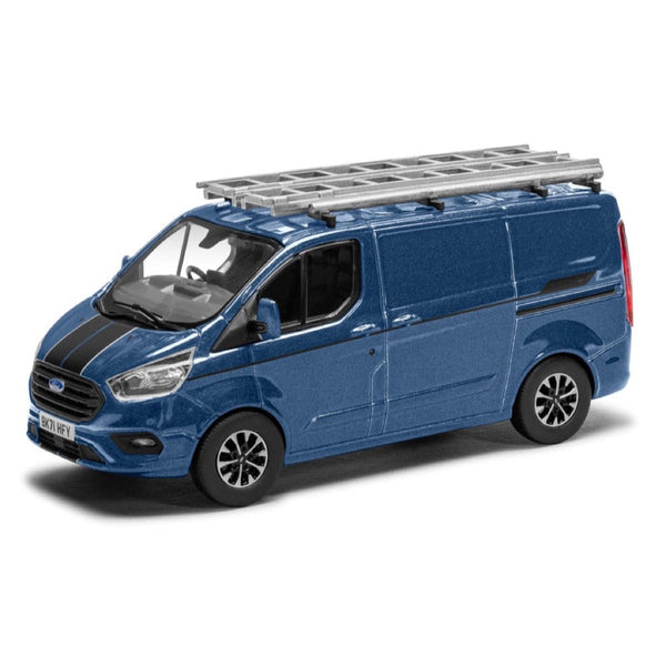Corgi VA15104 1/43 Ford Transit Custom Sport, Chrome Blue – Metro Hobbies