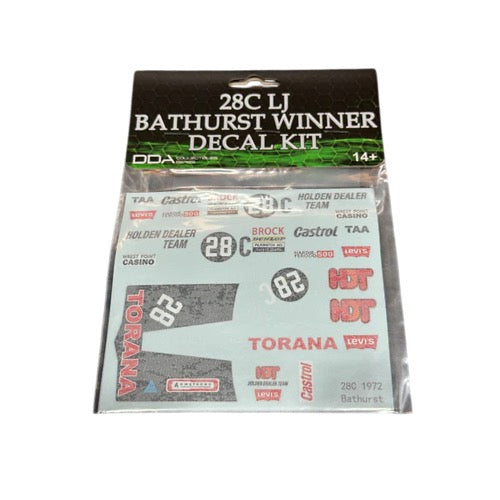 DDA 1/24 No.28C LJ Torana Bathurst Decal Kit Accessory – Metro Hobbies