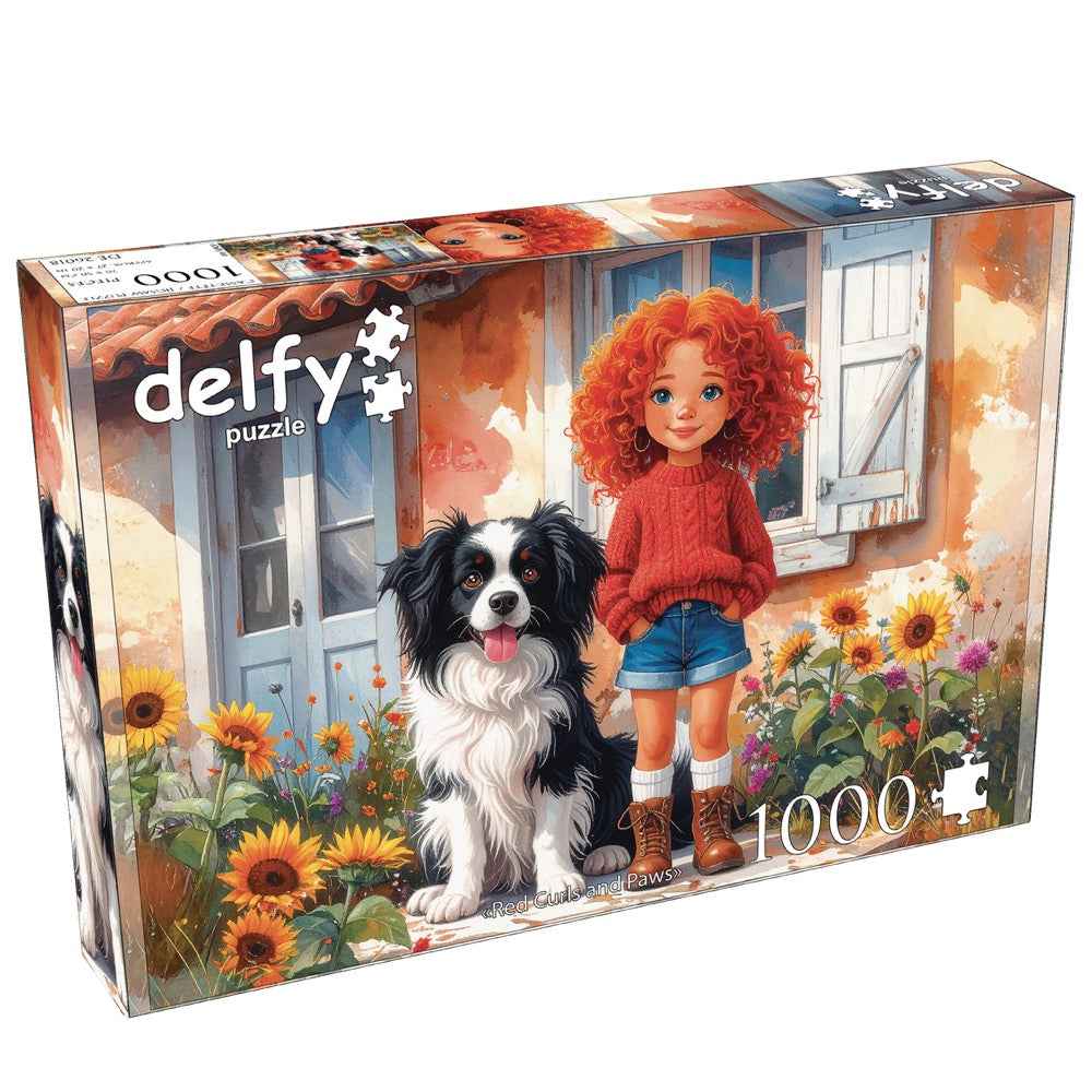 Delfy Red Curls And Paws 1000pc Jigsaw Puzzle – Metro Hobbies