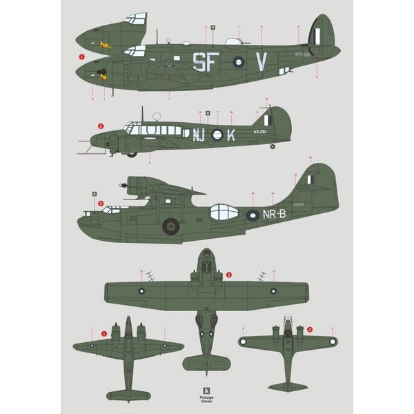 DK Decals 48056 1/48 WWII RAAF Twins Pt.3: Ventura, Anson, Catalina ...