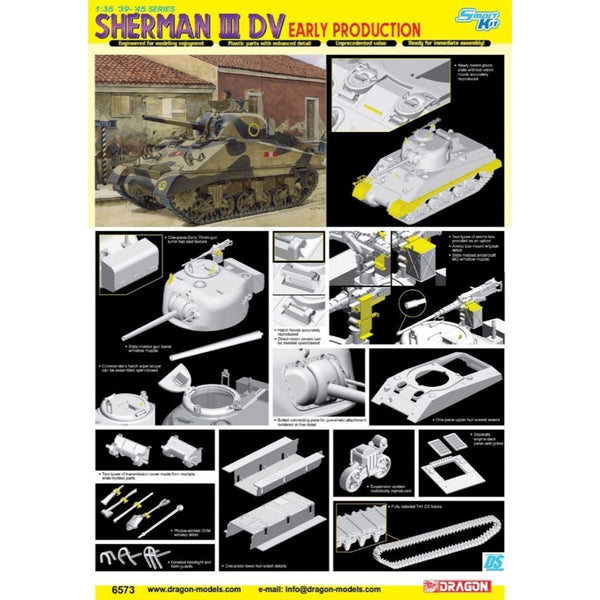 Dragon 6573 1/35 Sherman III DV Early Production – Metro Hobbies