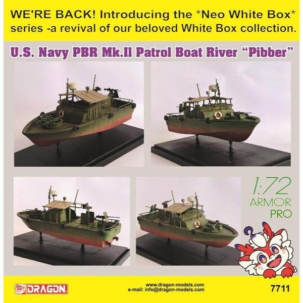 Dragon 7711 1/72 US Navy PBR Mk II Patrol Boat River ‘Pibber – Metro ...