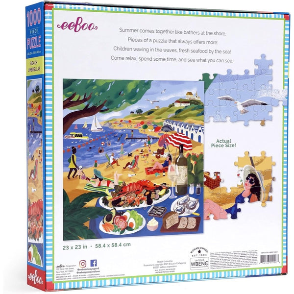 eeBoo Beach Umbrella 1000pc Jigsaw Puzzle – Metro Hobbies