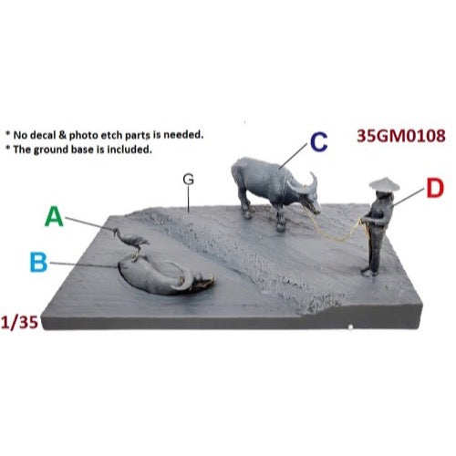 Gecko Models 35GM0108 1/35 60s-70s Southern Vietnam Buffalo Set – Metro ...