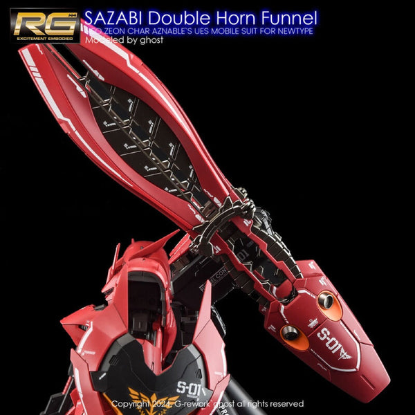 G-Rework CD-RG29-DH Premium Decal for RG Sazabi Double Horn (Sazabi De ...