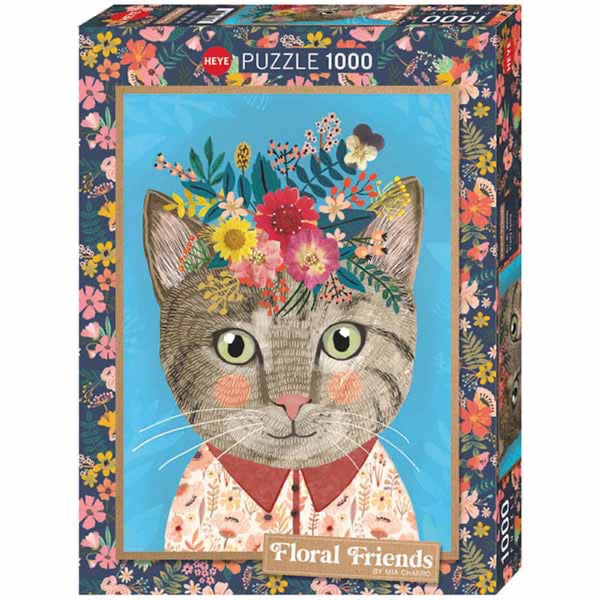 Heye 30000 Floral Friends Pretty Feline 1000pc Jigsaw Puzzle – Metro ...