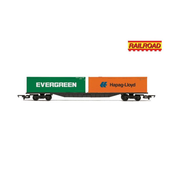 Hornby R60360 OO RailRoad BR FFA Container Wagon & Containers | Buy ...