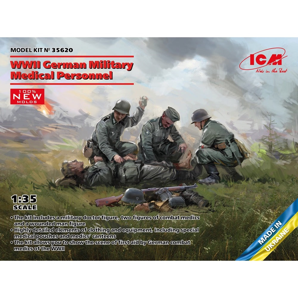 ICM 35620 1/35 WWII German Military Medical Personnel – Metro Hobbies