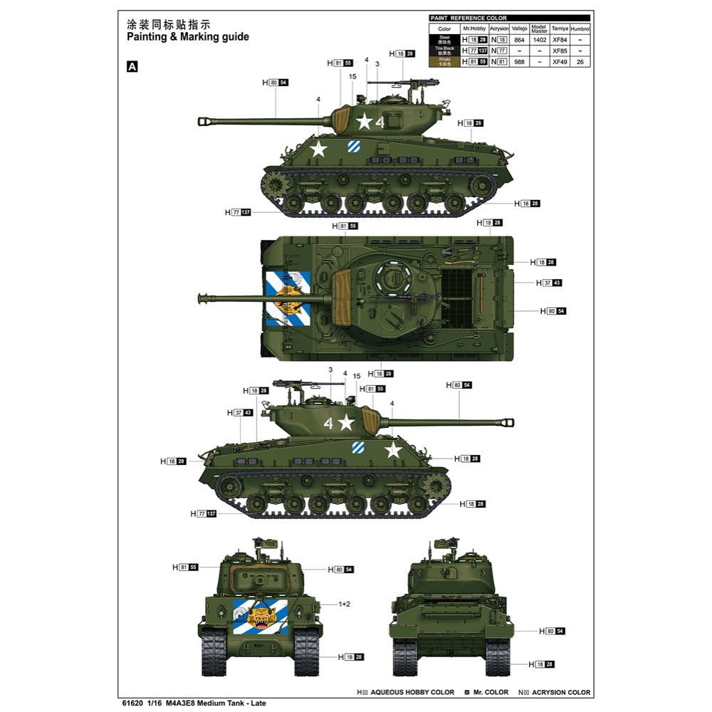 I Love Kit 61620 1/16 M4A3E8 Medium Tank Late – Metro Hobbies