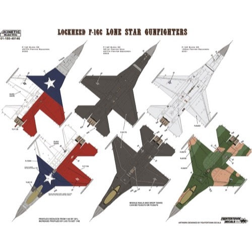 Kinetic 48146 1/48 F-16C Texas ANG The Lone Star Gunfighters – Metro ...
