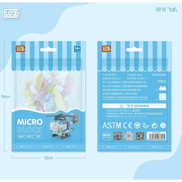 Loz 8616 Micro Block Bag Helicopter – Metro Hobbies