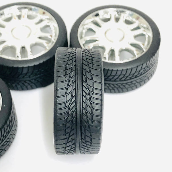 Pegasus 2309 1/24 23in LuxorS Rims W/Tires Chrome for Scale Models ...