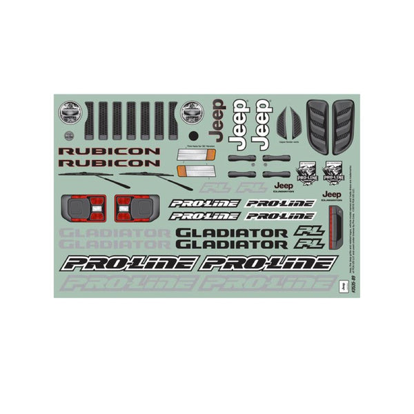 Proline PRO353500 2020 Jeep Gladiator Clear Body suit 12.3in WB Crawle ...