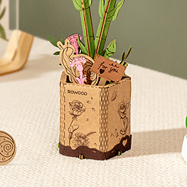Robotime Wood Bloom Pink Carnation Flower – Metro Hobbies