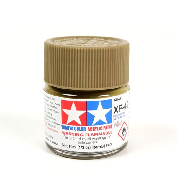 Tamiya 81749 Acrylic Paint XF-49 Flat Khaki 10ml – Metro Hobbies