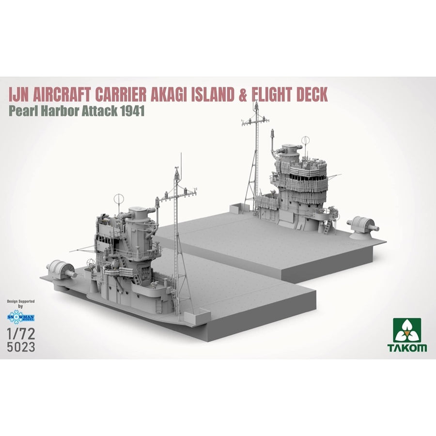 Takom 5023 1/72 IJN Aircraft Carrier Akagi Island and Flight Deck Pearl Harbour Attack 1941 ...