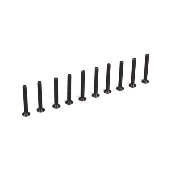 TLR TLR235004 Flat Head Screws M3 x 25mm (10) – Metro Hobbies
