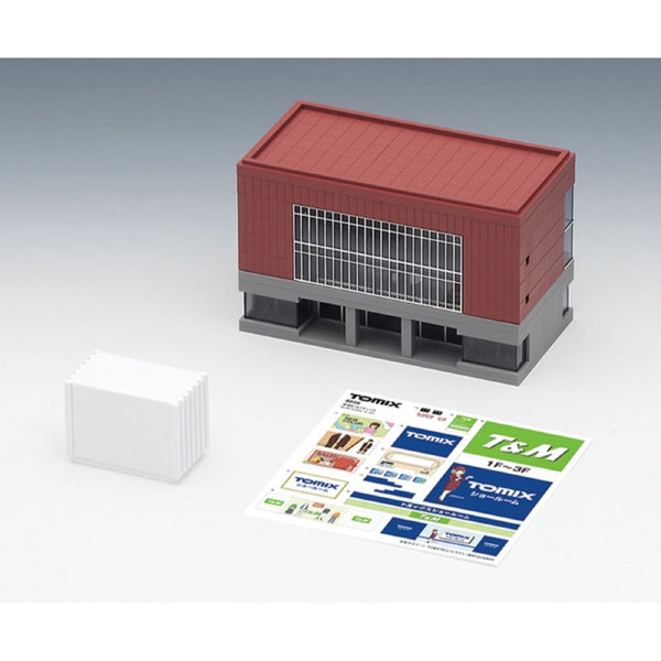 Tomix N Mid-size Office Building Dark Red – Metro Hobbies