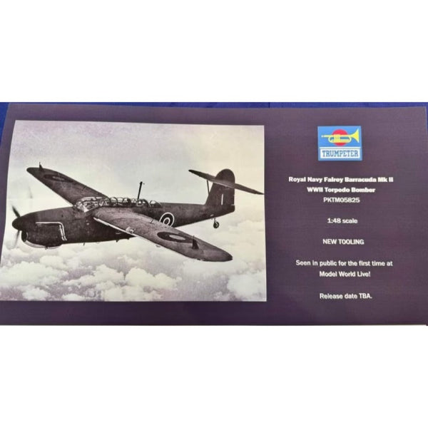 Trumpeter 05825 1/48 Royal Navy Fairey Barracuda Mk 11 Torpedo Bomber ...