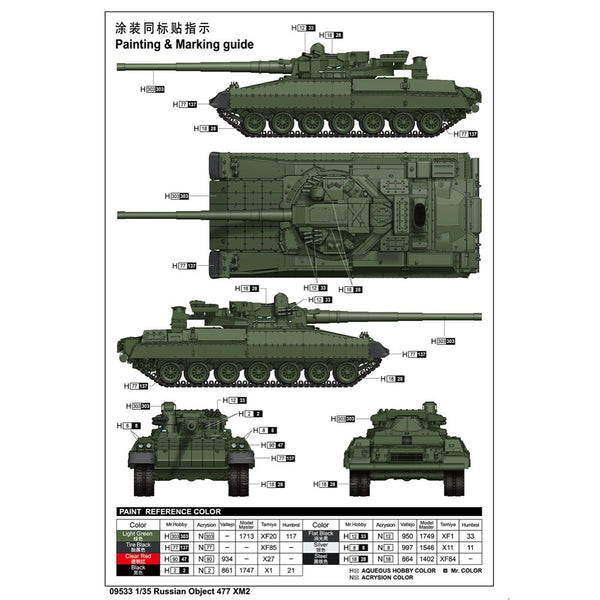 Trumpeter 09533 1/35 Russian Object 477 XM2 – Metro Hobbies