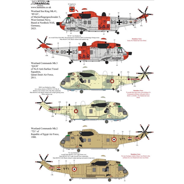 Xtradecal 72351 1/72 Westland Sea King In Worldwide Service RAN (1 ...
