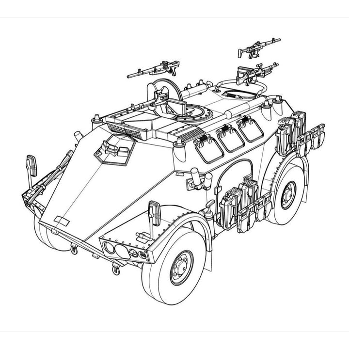ACE Models 72463 1/72 M-3 French Wheeled Armoured Personnel Carrier 4x4 ...