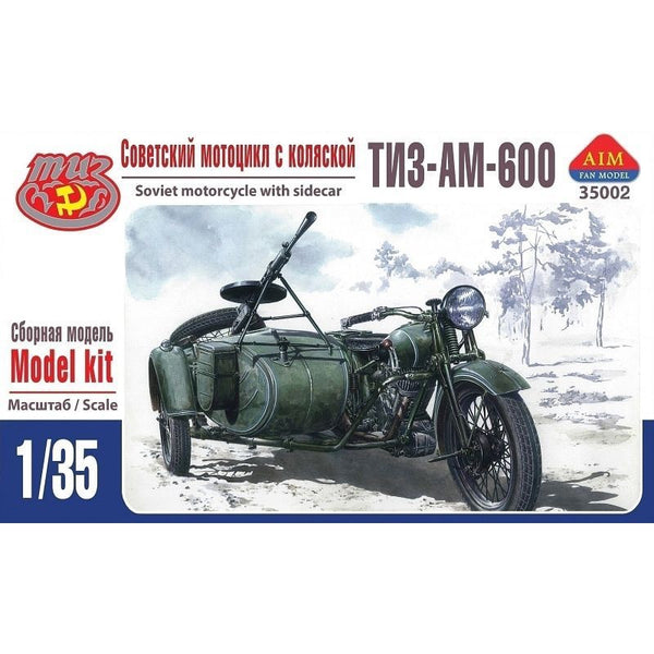 Aim Fan Model 35002 1/35 TIZ-AM-600 Soviet Motorcycle w/ Sidecar ...