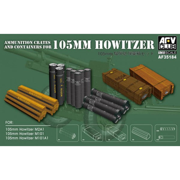 AFV 35184 1/35 105mm Howitzer Ammo and Accessories – Metro Hobbies