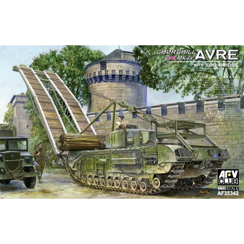 AFV Club 35342 1/35 Churchill Mk IV AVRE with SBG Bridge WWII Small Box ...