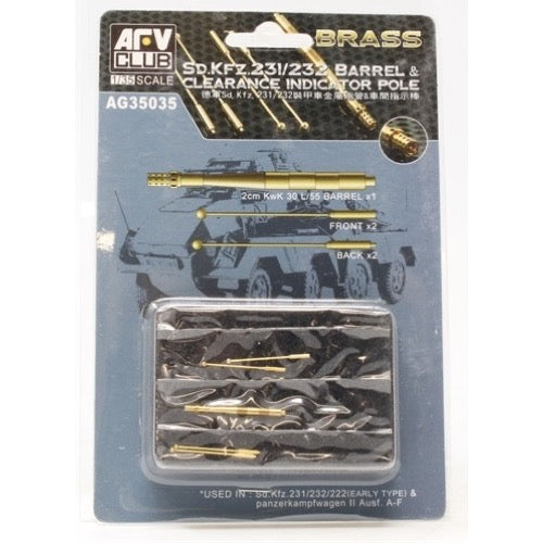 AFV AG35035 Club 1/35 SDKFZ231/2 Barrel & Clear Pole – Metro Hobbies