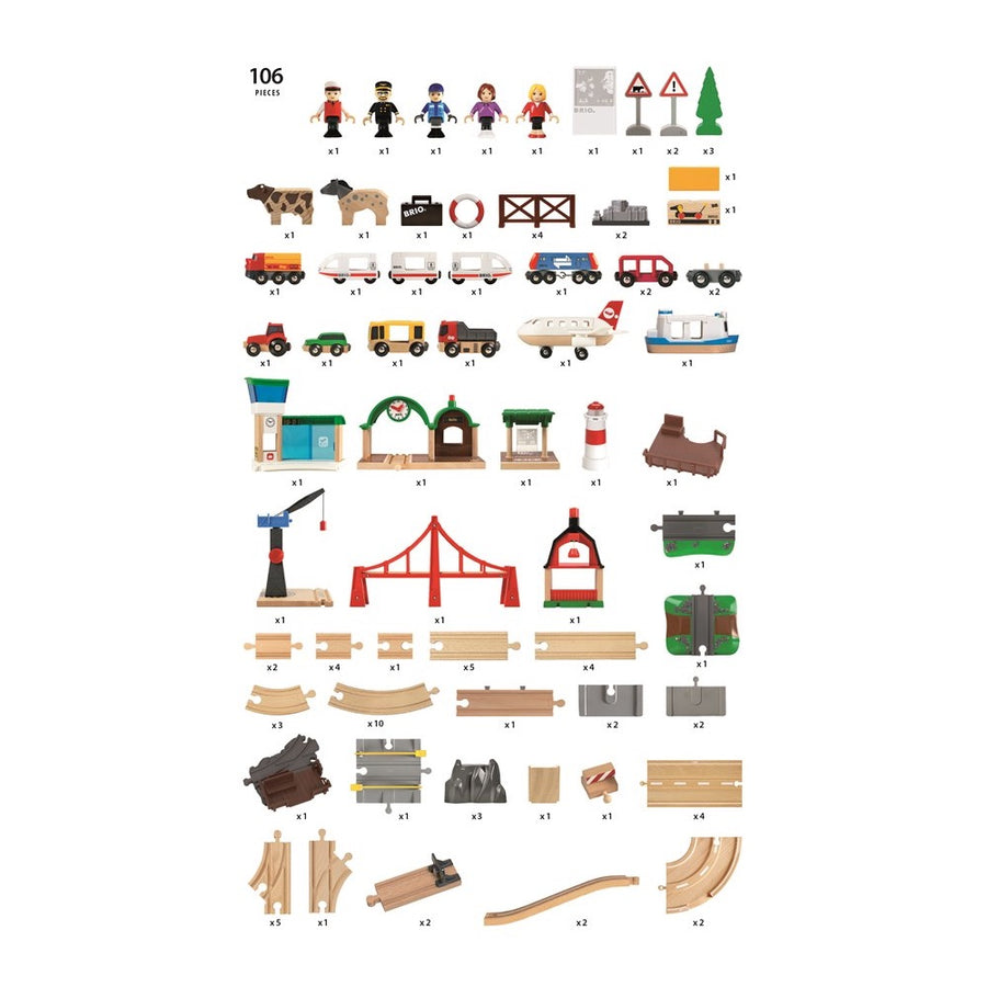 BRIO 33766 Railway World Deluxe Set 106pc – Metro Hobbies