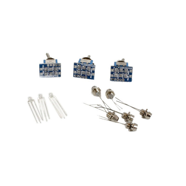 DCC Concepts DCP-CMS-R Cobalt 3 DPDT Switches and 6 Red LEDs with ...