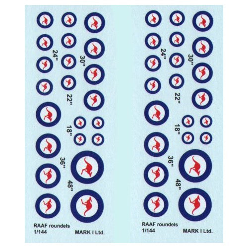 Mark One Decals 1/144 RAAF Roundels – Metro Hobbies