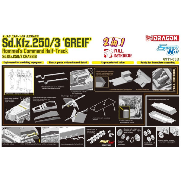 Dragon 6911 1/35 Sd.Kfz.250/3 Grief (2 in 1) – Metro Hobbies