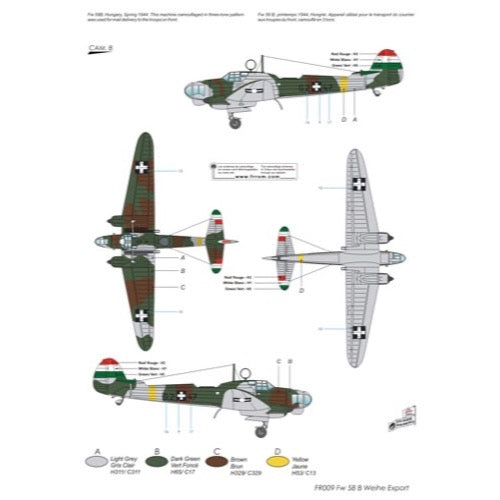 Frrom 0009 1/72 Focke-Wulf Fw-58B Weihe Export – Metro Hobbies