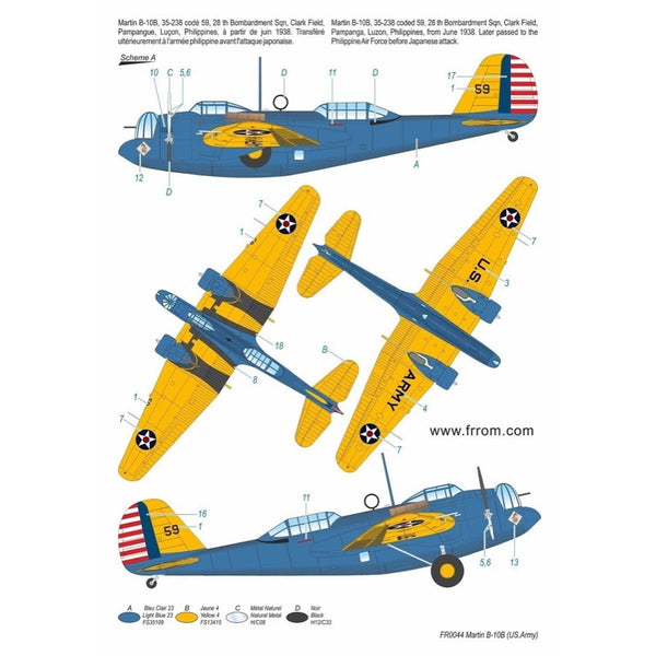 Frrom-Azur 0044 1/72 Martin B-10B in US Service – Metro Hobbies