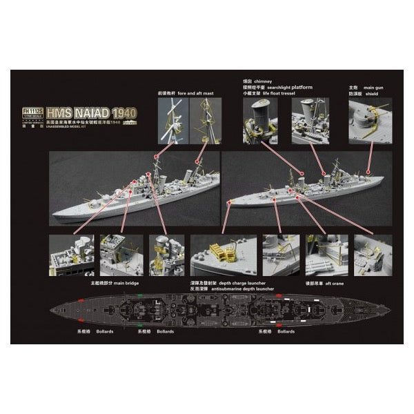 Flyhawk 1/700 HMS Naiad 1940 Deluxe Limited Edition – Metro Hobbies