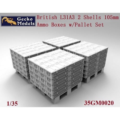 Gecko Models 35GM0020 1/35 British Ammo and Pallet Set – Metro Hobbies