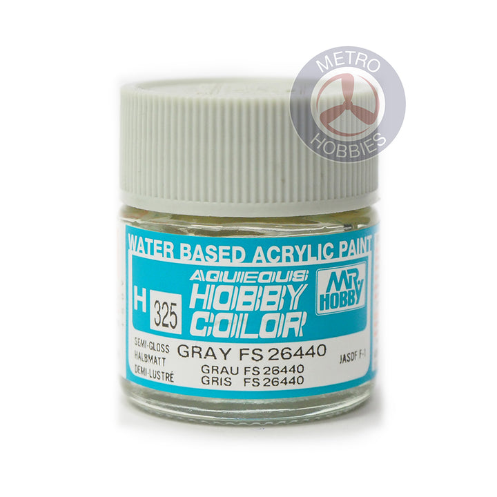 Mr Hobby (Gunze) H325 Aqueous Semi-Gloss Grey FS26440 Acrylic Paint 10ml – Metro Hobbies
